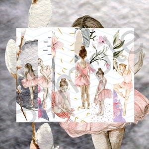 Ballet Girls Printable Bookmarks 2x6 PRINTABLE DOWNLOAD - Etsy