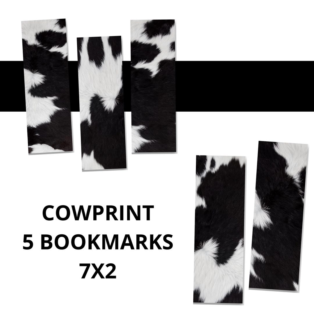 Cow Print Bookmarks - Etsy