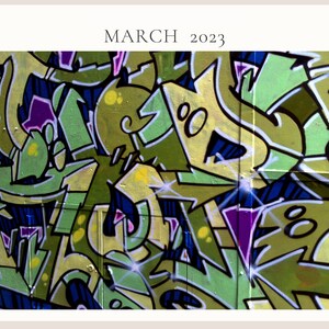 Graffiti Calendar 2023 A Unique and Authentic 2023 Calendar - Etsy