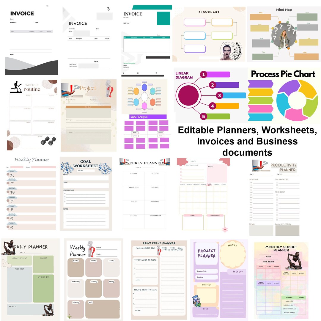 Editable and Printable Instant Download for Planning Workshop - Etsy