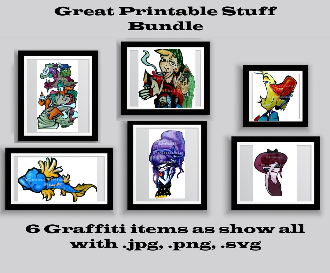 Grafitti Bundle Files .jpg .png and .svg. Use for Unique - Etsy