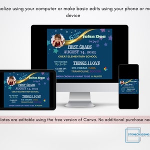 Editable First Day of School Template. School Certificate. Printable ...