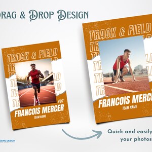 Boys Track and Field Trading Card Template | Trading Card Template ...