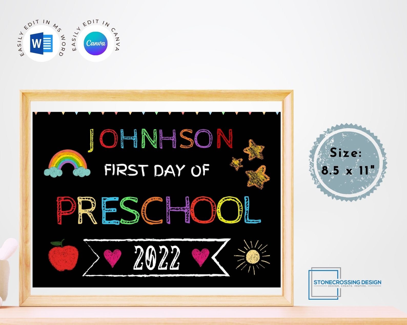Editable Pre-school Certificate. Printable Certificate. Editable With ...