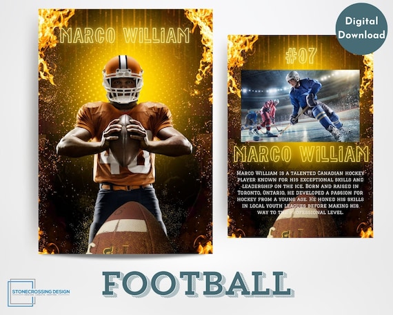 Football Trading Card Template Printable Soccer Trading Card Templates