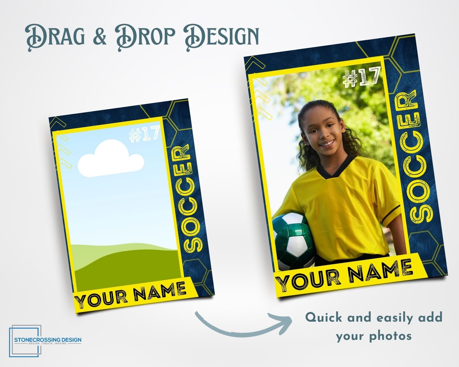 Soccer Trading Card Template Trading Card Template Canva Template ...