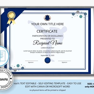 Editable Karate Martial Arts Certificate Template With Photo. - Etsy