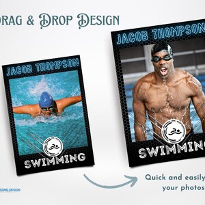Boys Swimming Trading Card Template | Trading Card Template | Canva ...