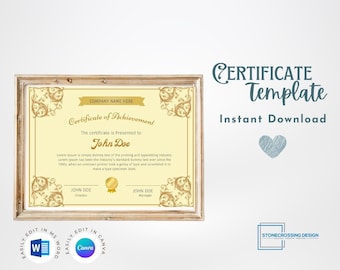 Editable Certificate of Burial Template. Award Template. Printable ...