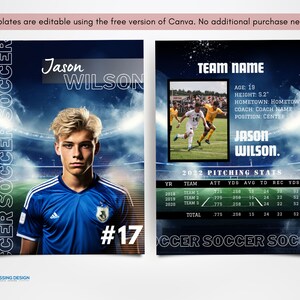 Boys Soccer Trading Card Template | Trading Card Template | Canva ...