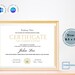 Editable Certificate of Completion Template. Award Template. Printable ...