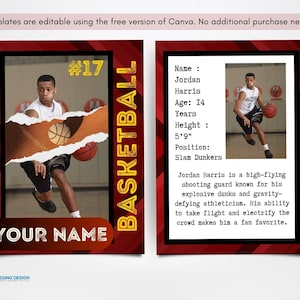 Basketball Trading Card Template | Trading Card Template | Canva ...