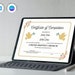 Editable Certificate of Completion Template. Award Template. Printable ...