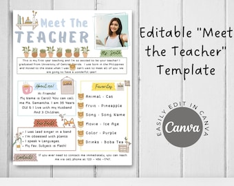 Meet the Teacher Editable Template, Back to School Welcome Letter ...