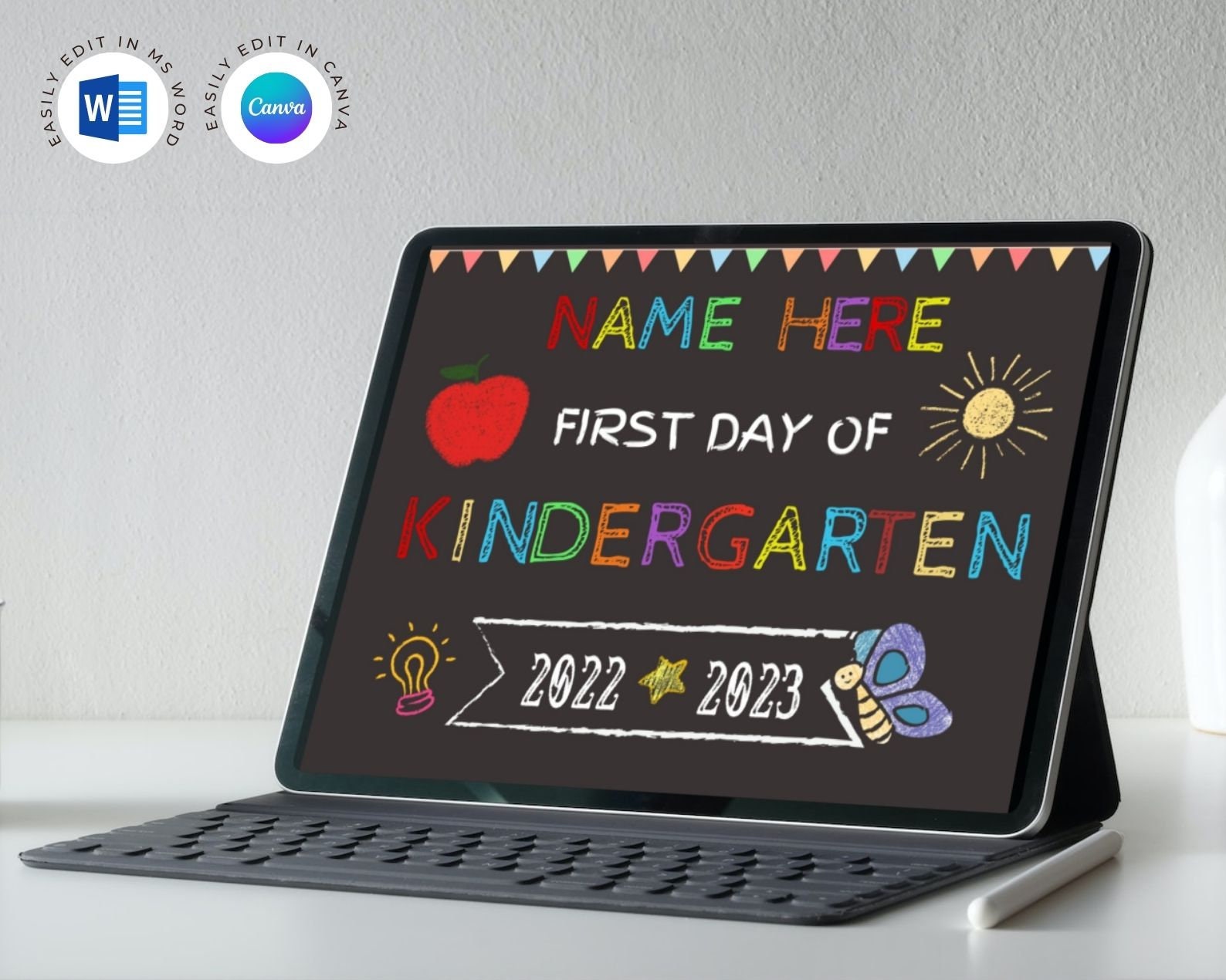 Editable Kindergarten Certificate. Printable Certificate. Editable With ...