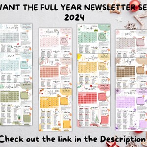 August 2024 Newsletter Template | Editable Monthly Newsletter ...