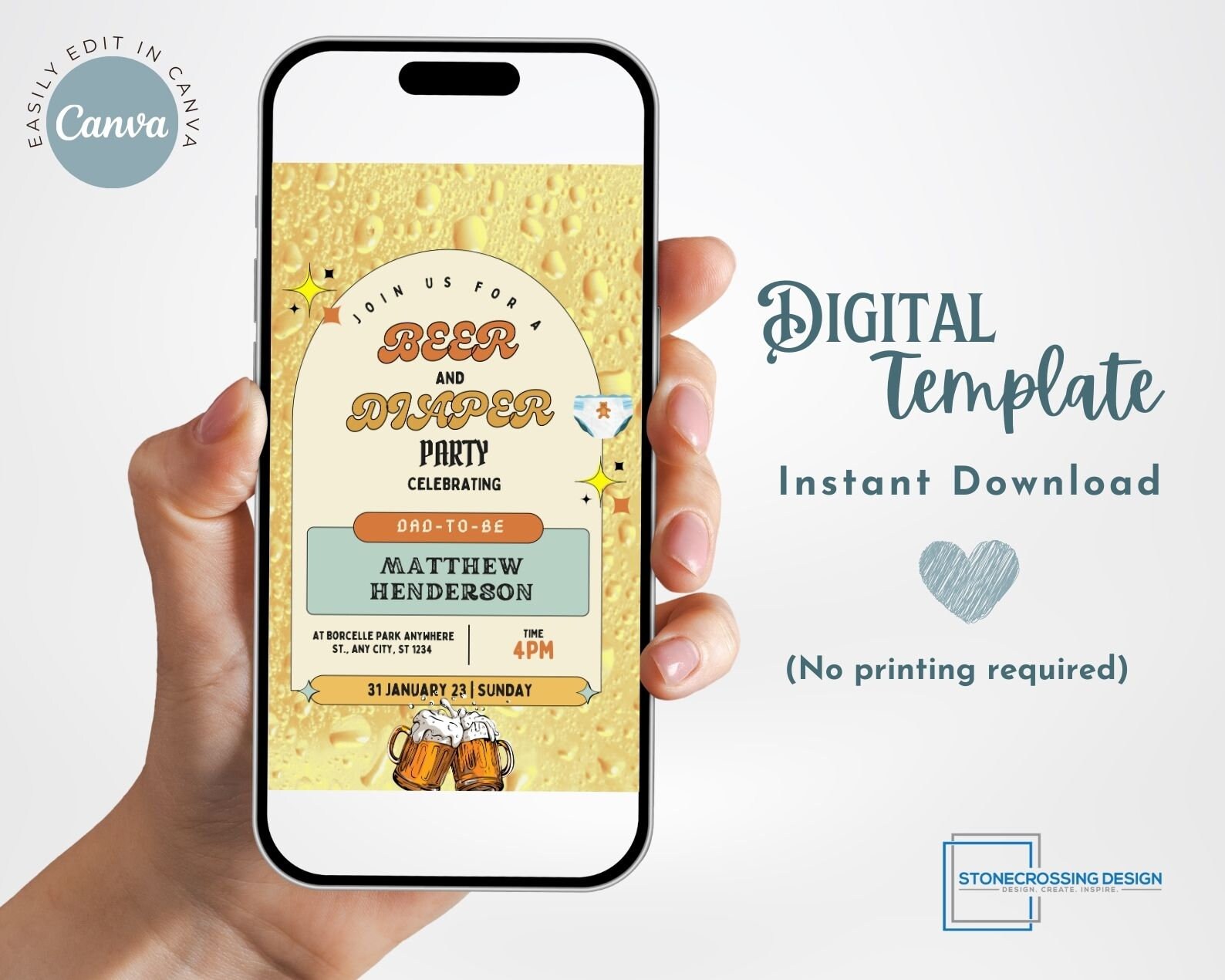 Digital Dadchelor Party Invitation, Electronic Dadchelor Party E-vite ...