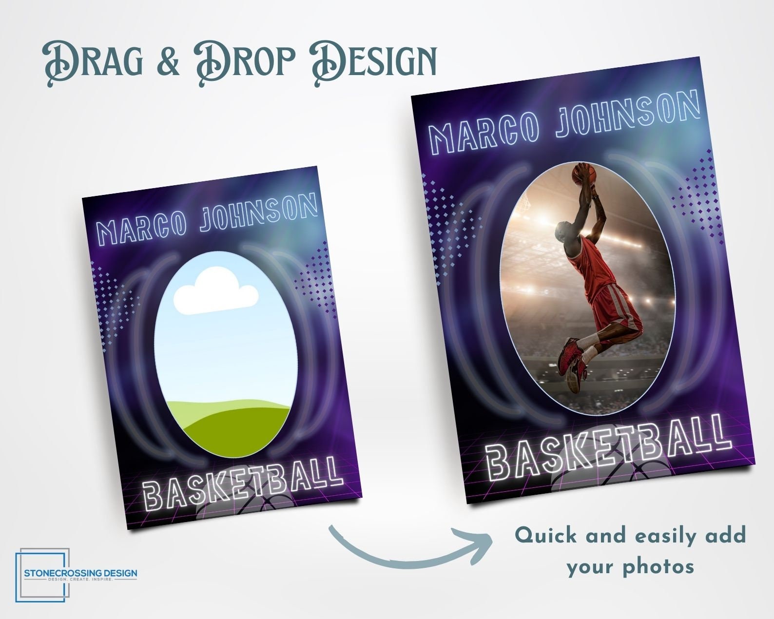 Basketball Trading Card Template Trading Card Template Canva Template ...