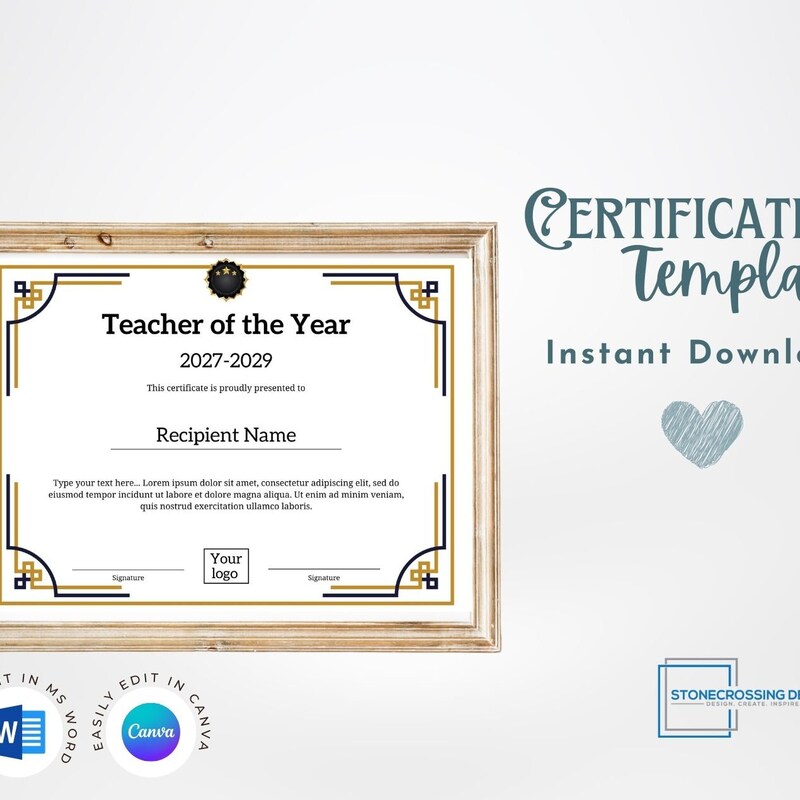 Substitute Certificate - Etsy