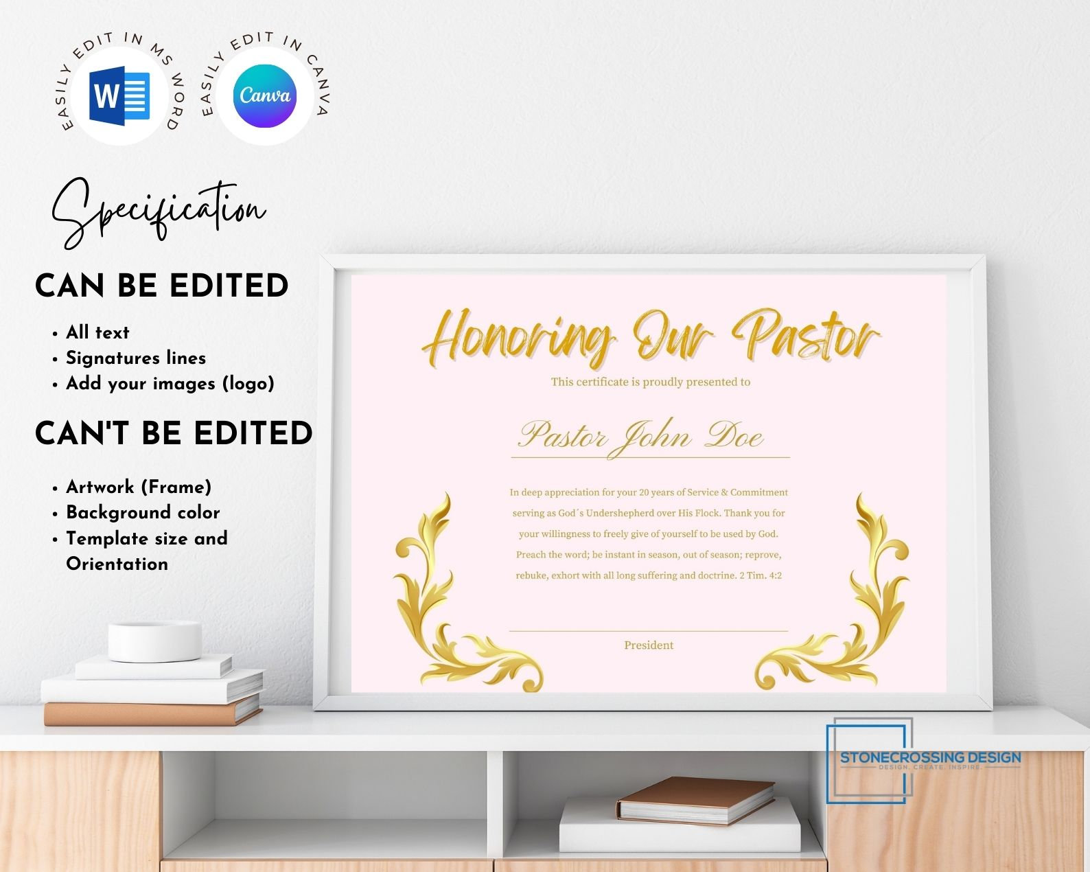 Editable Honoring Certificate. Recognizing Remarkable Contributions ...