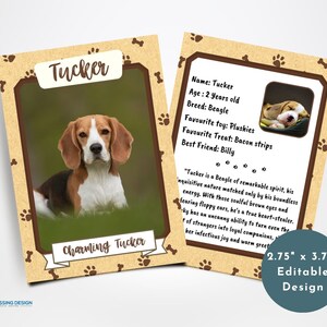 Dog Trading Card Template | Trading Card Template | Canva Template ...