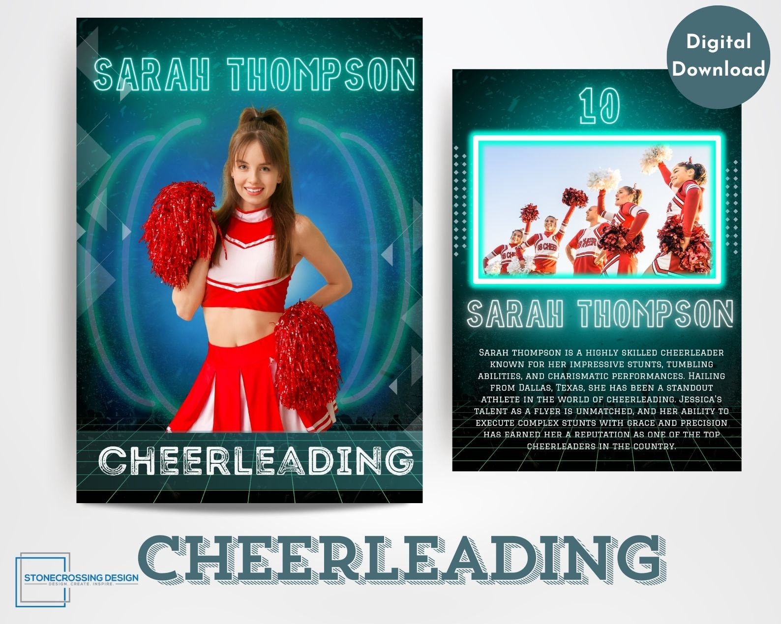 Cheerleading Trading Card Template | Trading Card Template | Canva ...