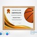 Editable Basketball Sports Certificate Template With Photo. Award ...