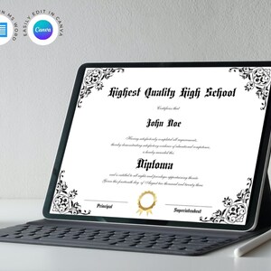 Editable Diploma Certificate - Recognizing Academic Achievement ...