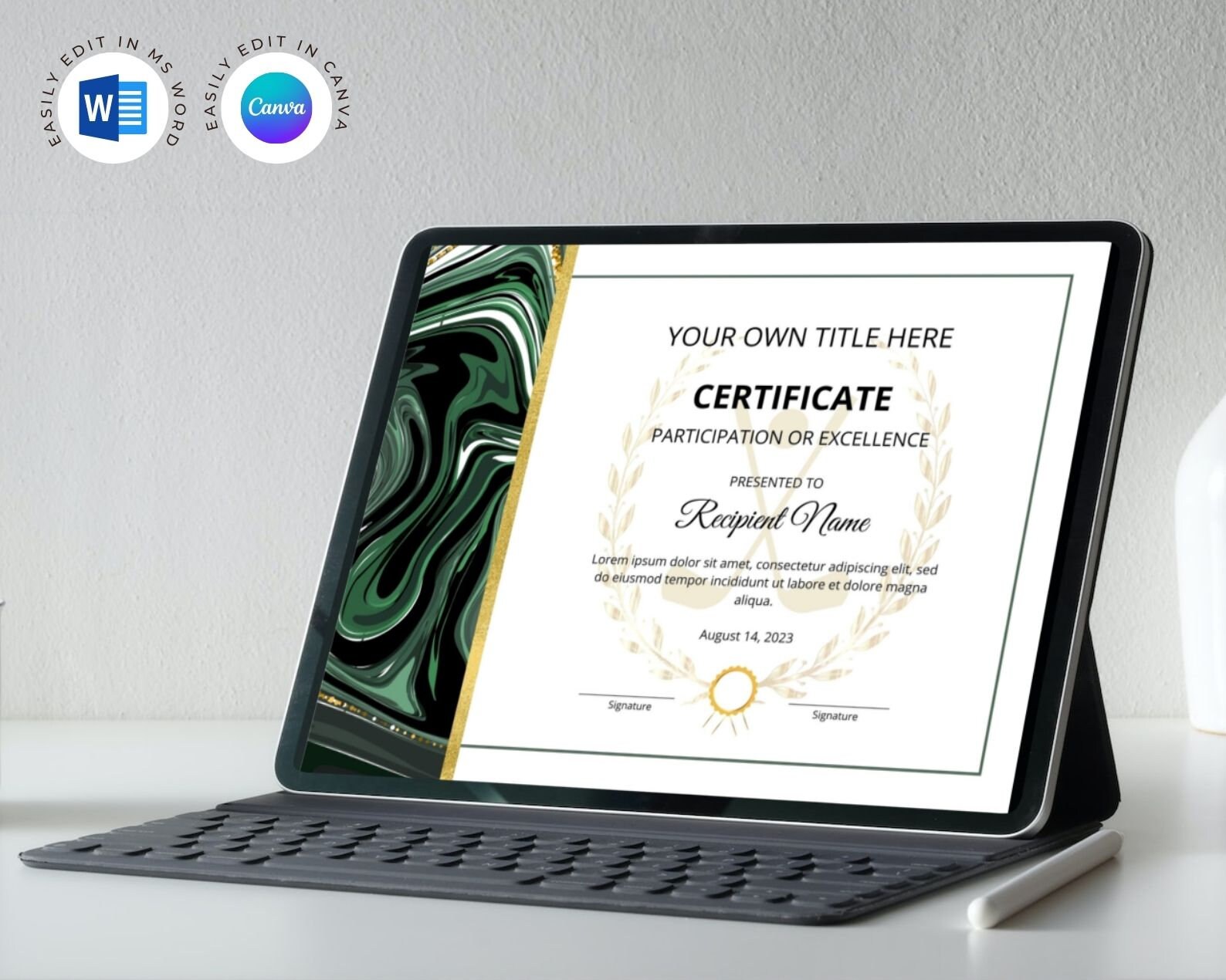 Editable Golf Sports Certificate Template With Photo. Award. Trophy ...