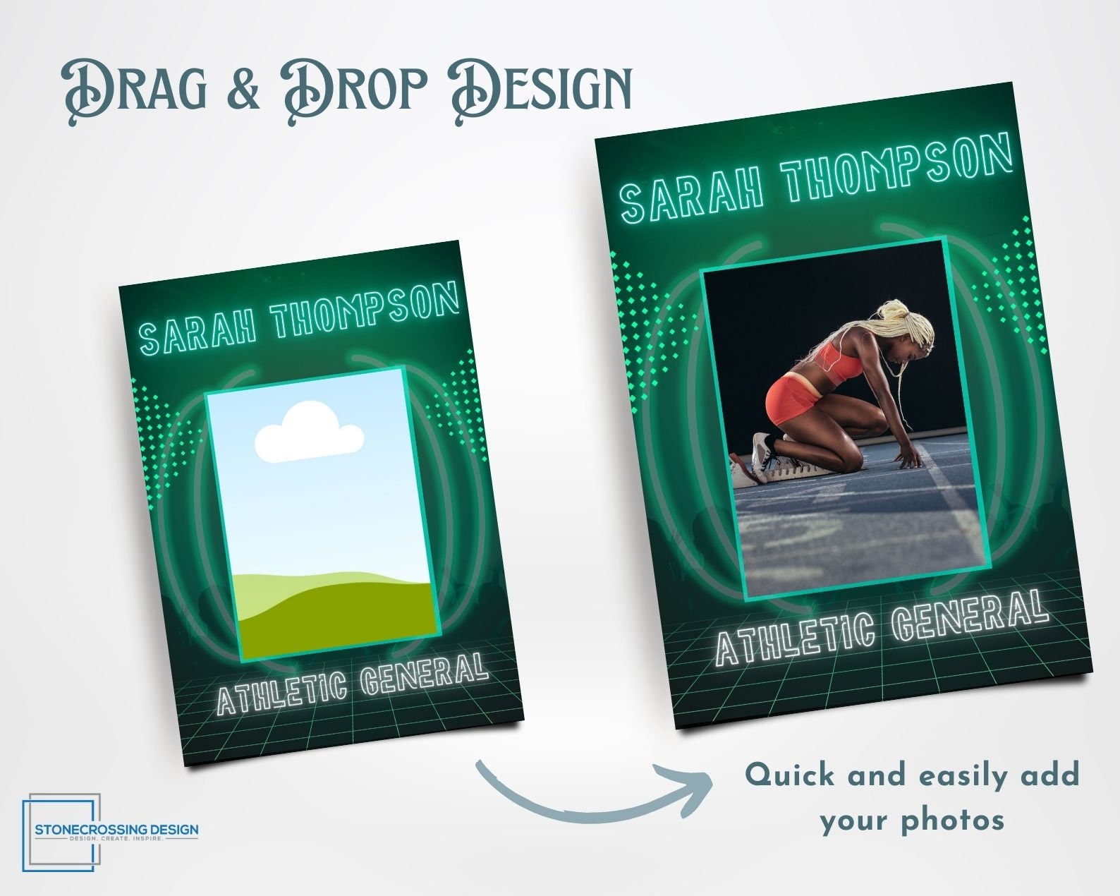 Track and Field Trading Card Template Trading Card Template - Etsy