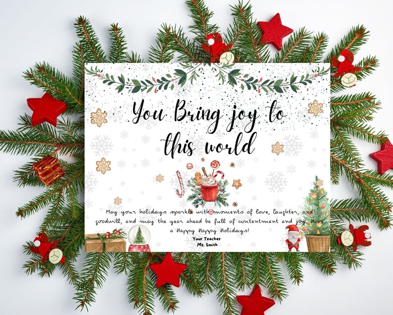 10 Christmas Holiday Cards for Students, Student Christmas Gifts From ...