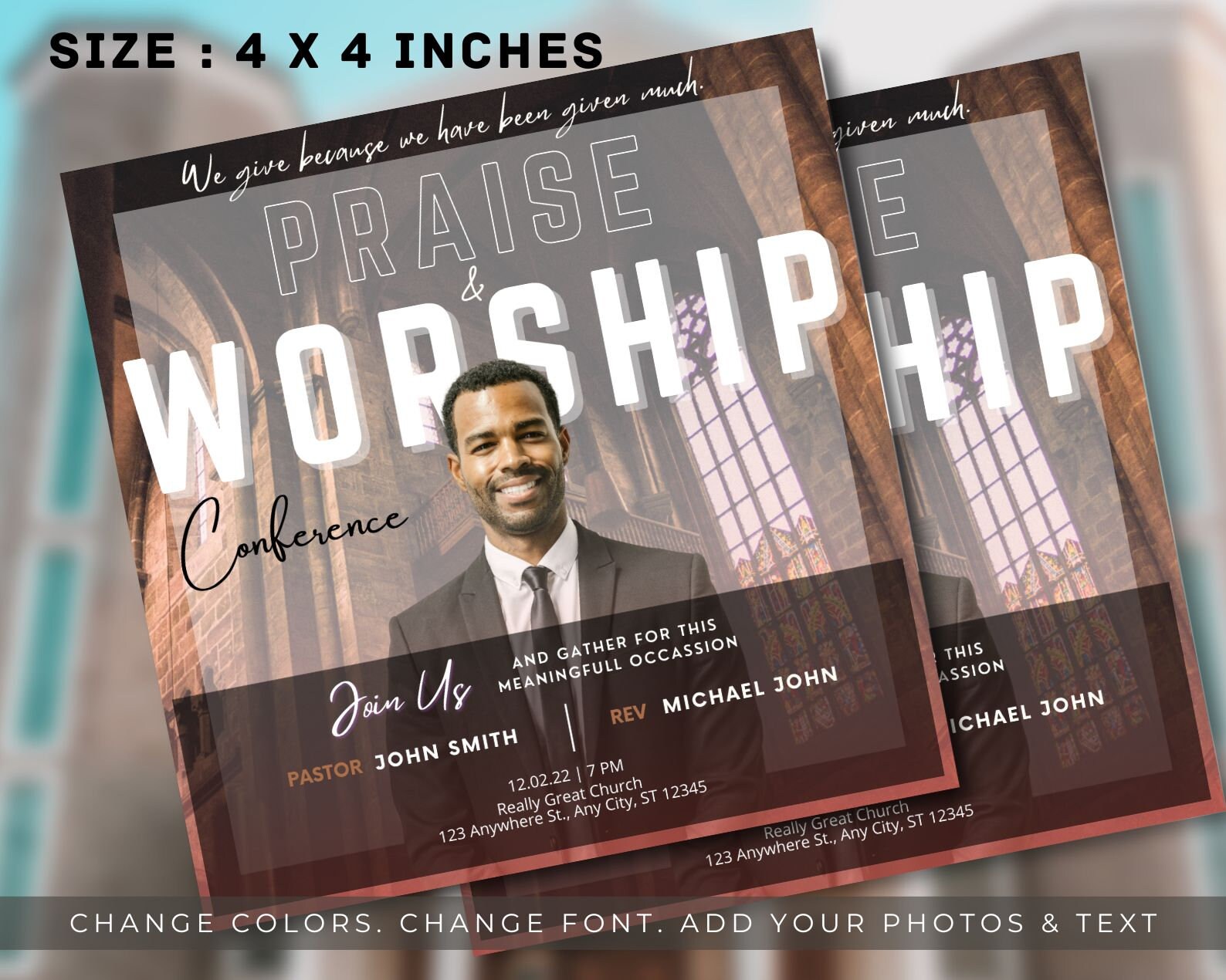 Church Flyer Template Share the Word With Elegance and - Etsy