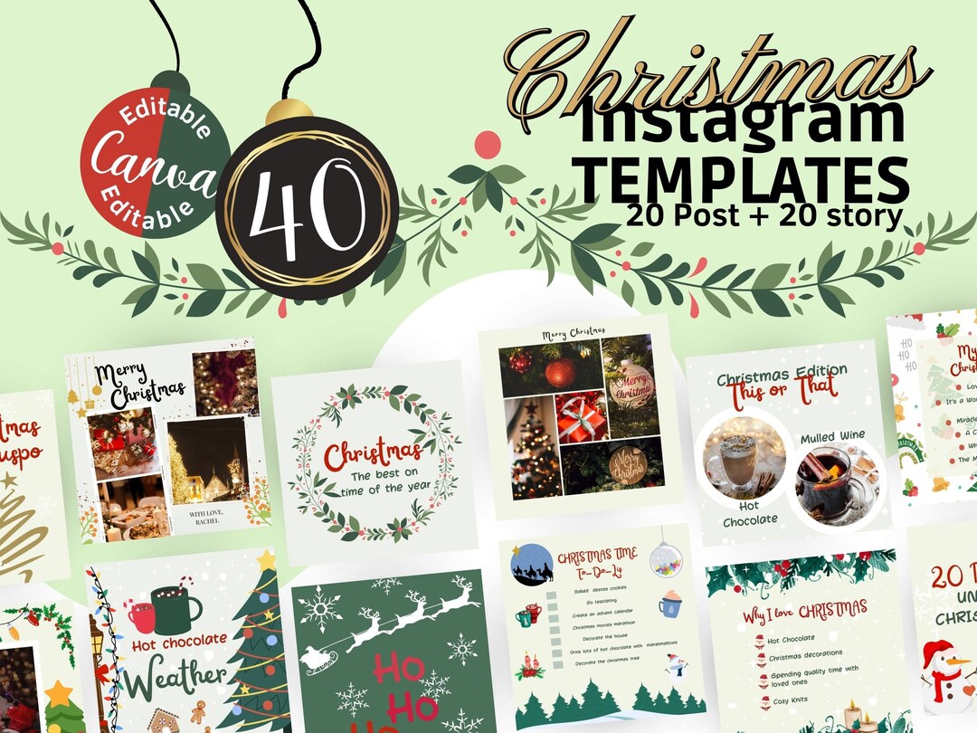 Canva Templates for the Holidays, Including 40+ Instagram Christmas ...
