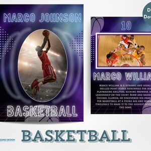 Basketball Trading Card Template | Trading Card Template | Canva ...