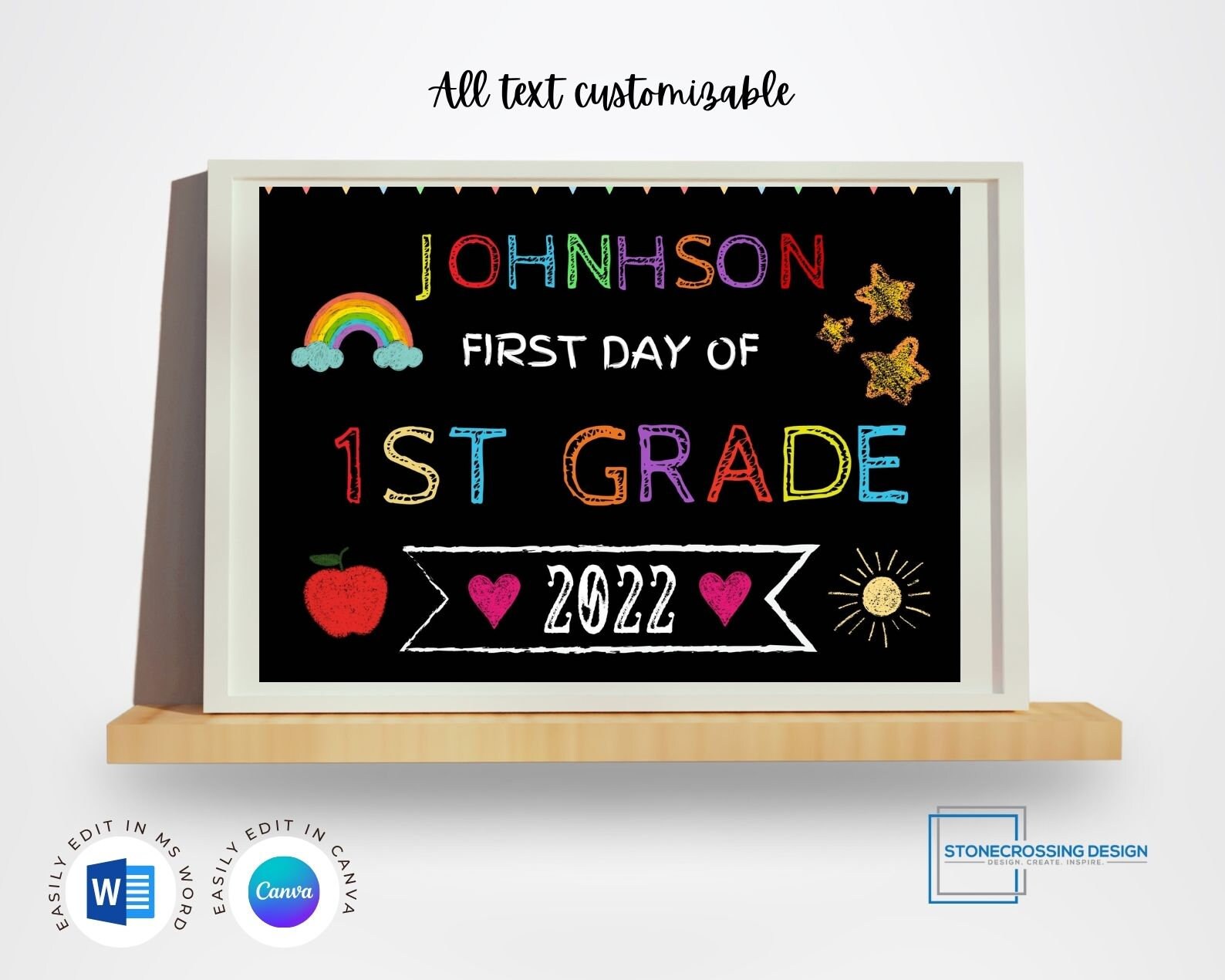 Editable 1st Grade Certificate. Printable Certificate. Editable With ...