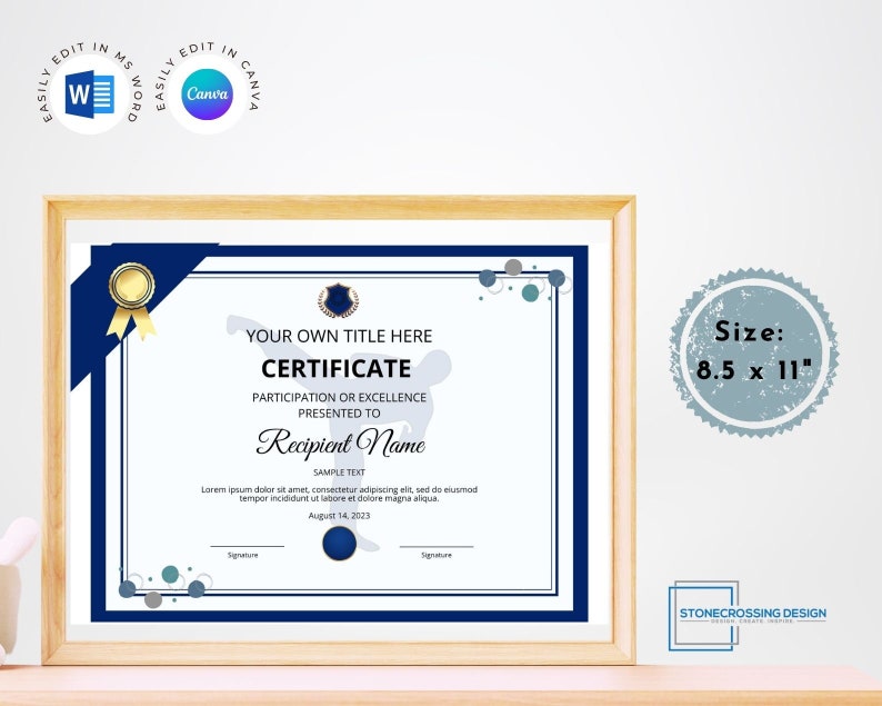 Editable Karate Martial Arts Certificate Template With Photo. Award ...