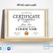 Editable Certificate of Completion Template. Award Template. Printable ...