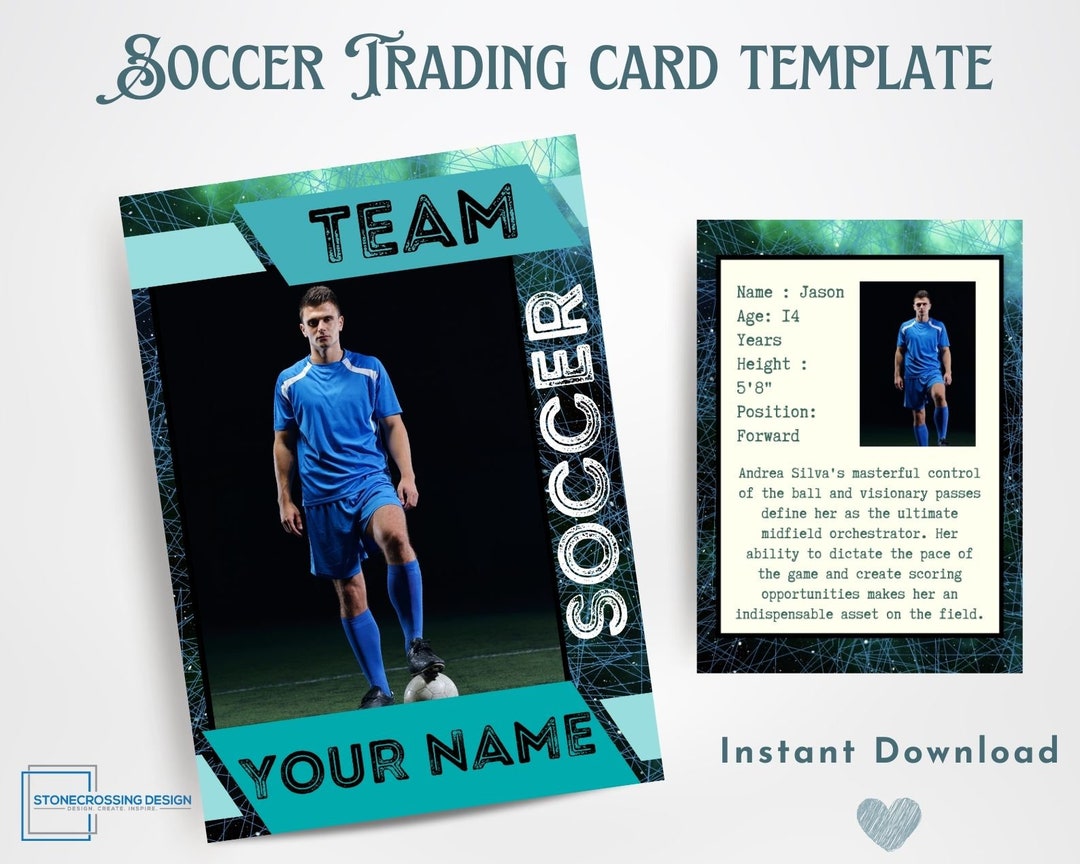 Soccer Trading Card Template | Trading Card Template | Canva Template ...