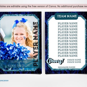 Cheerleading Trading Card Template | Trading Card Template | Canva ...