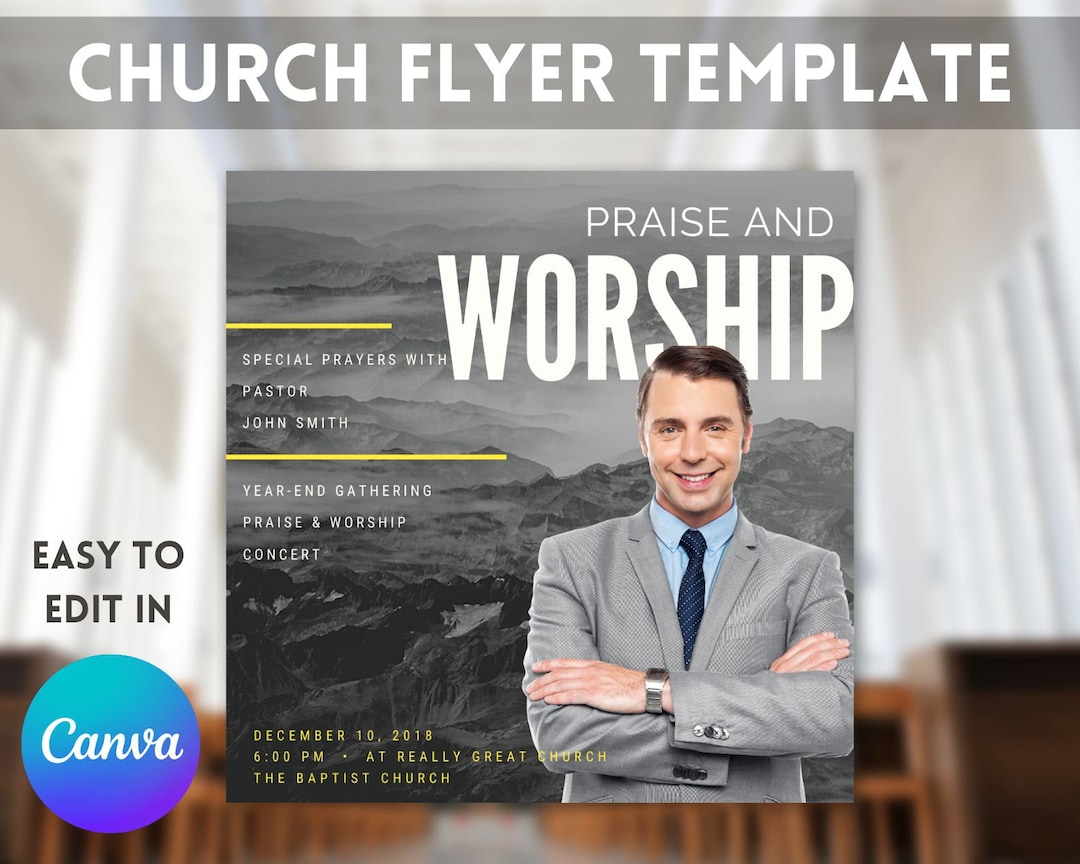 Church Flyer Template - Share the Word With Elegance and Impact ...