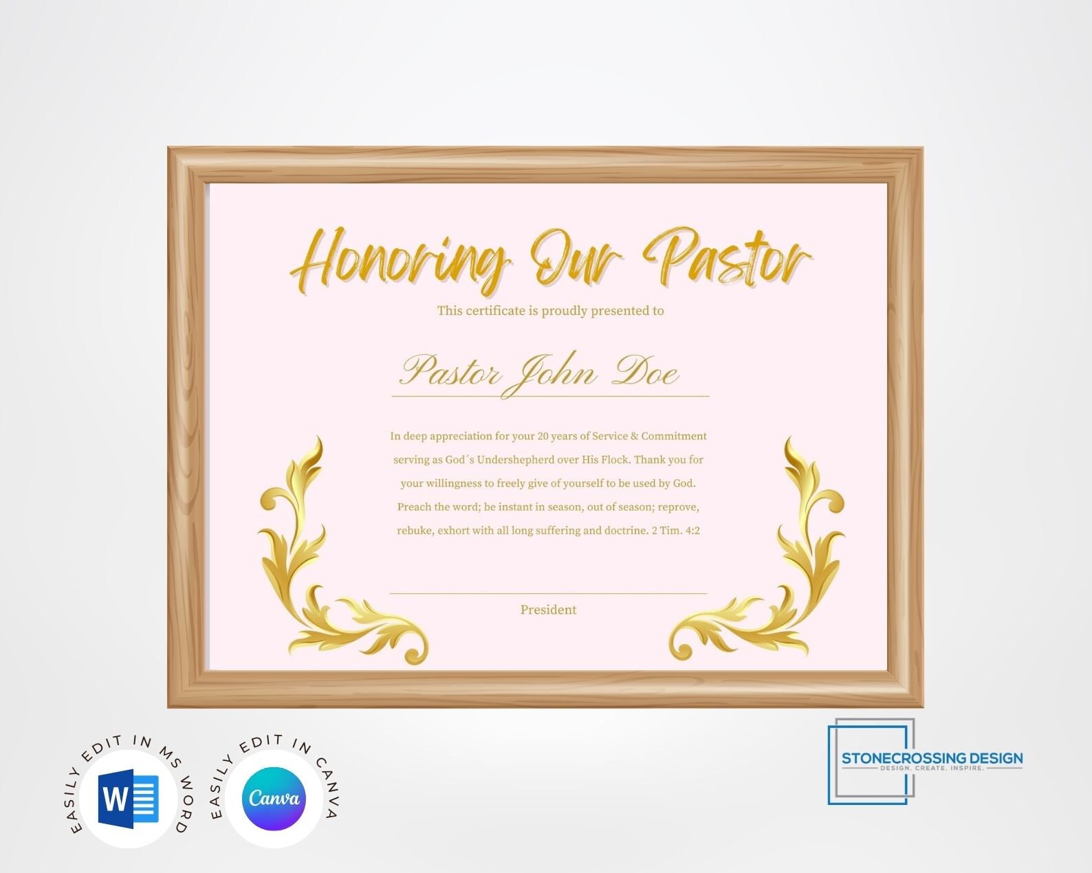 Editable Honoring Certificate. Recognizing Remarkable Contributions ...