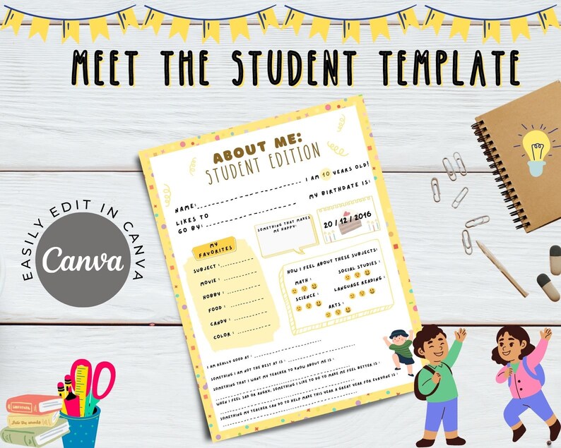 Editable Template for Meet the Student. Welcome Letter to School. First ...