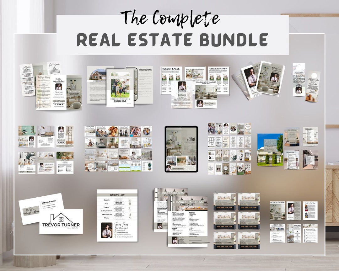 Complete Canva Real Estate Marketing Templates Bundle: Seller Guide ...