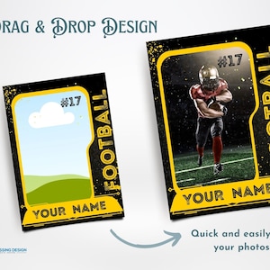 Football Trading Card Template | Trading Card Template | Canva Template ...