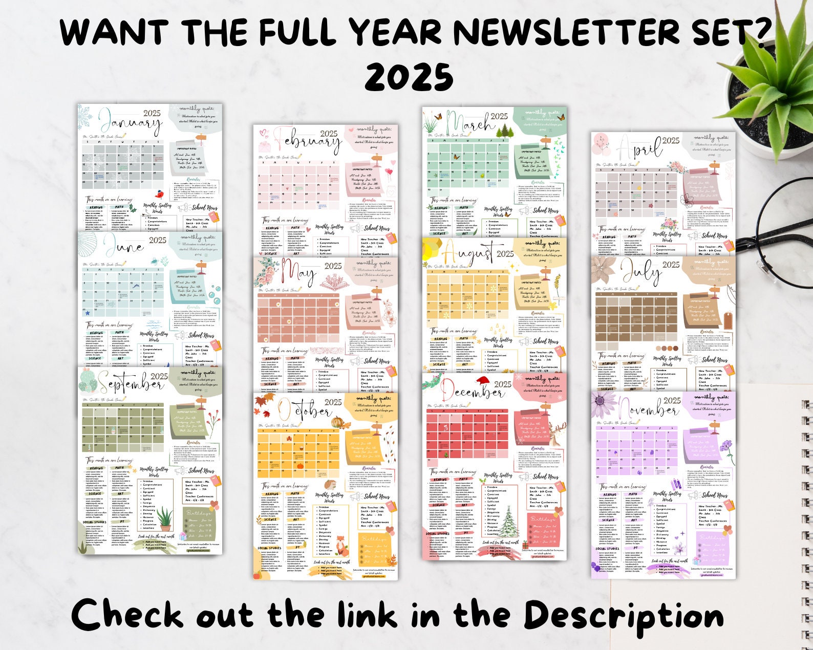 May 2025 Newsletter Template | Editable Monthly Newsletter | Printable ...