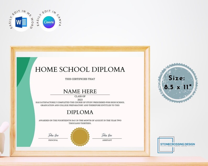 Editable Diploma Certificate - Recognizing Academic Achievement ...