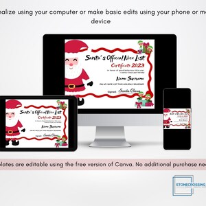 Editable Santa's Certificate. Christmas/holiday Certificate. Editable ...
