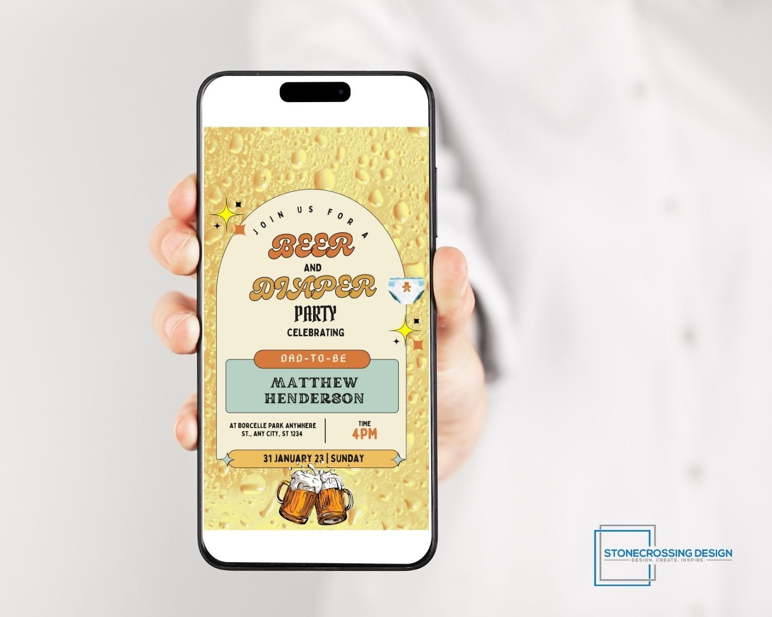 Digital Dadchelor Party Invitation, Electronic Dadchelor Party E-vite ...