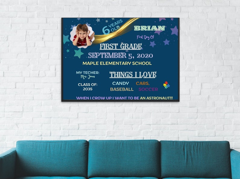 Editable First Day of School Template. School Certificate. - Etsy