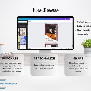 Tennis Trading Card Template | Trading Card Template | Canva Template ...